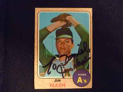 JIM NASH 1968 TOPPS SIGNED AUTOGRAPHED CARD #324 ATHLETICS | eBay