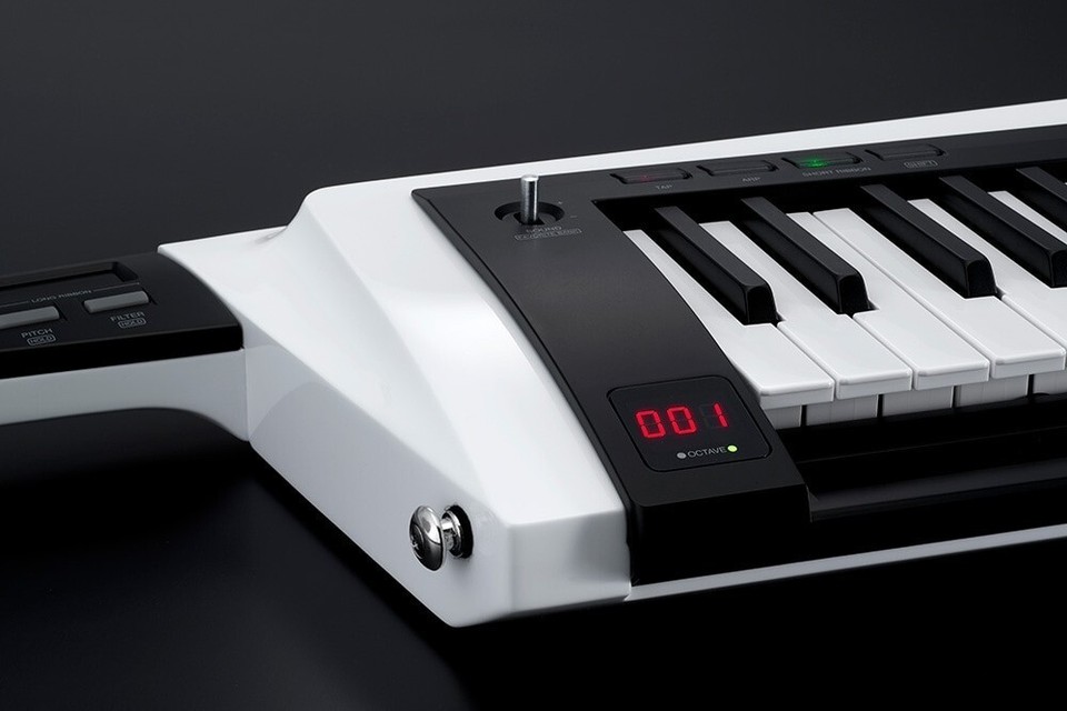 Korg RK-100S 2 WH Gloss White Keytar Synthesizer Shoulder Keyboard 37 ...