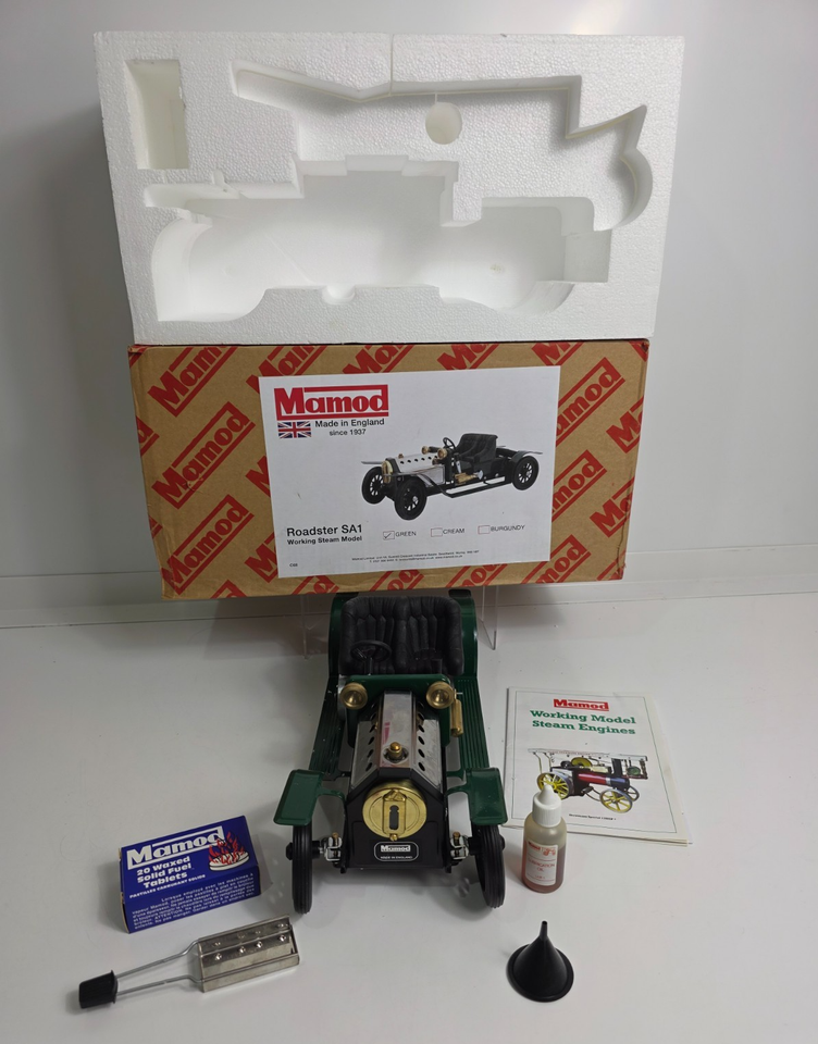 Rare Green Mamod Steam Roadster Car SA1- opened box- unused item - Free ...