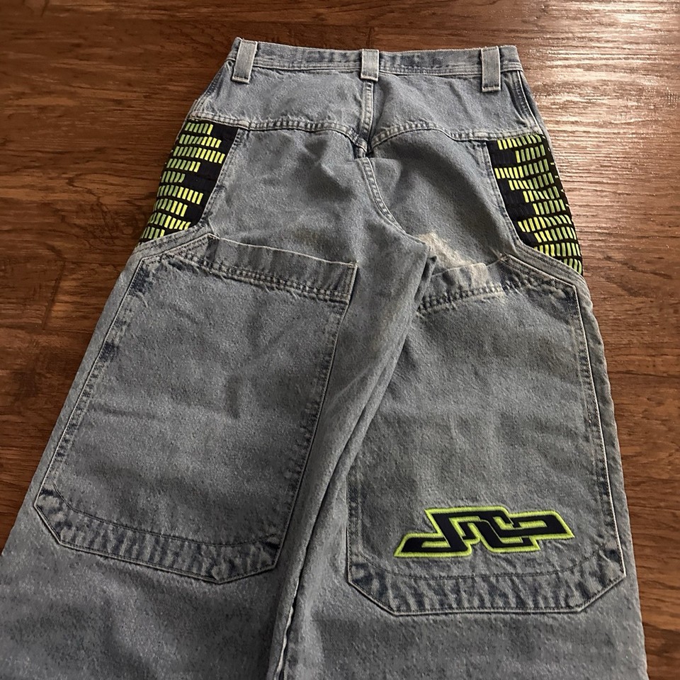 JNCO Vintage EQ Jeans Size 32 Blue Y2K Wide Leg Denim Baggy Skater | eBay