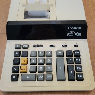 Canon Adding Machine Model MP21D III 2 Color 12 Digit Desk Printing ...