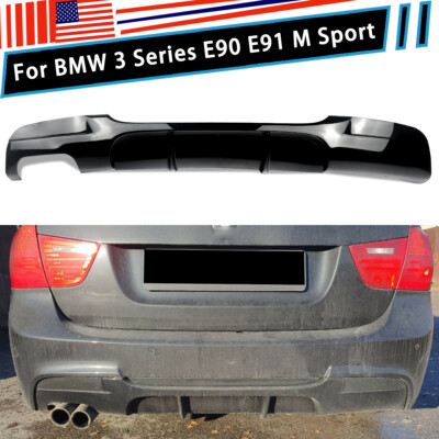 Twin Exhuasts Rear Diffuser For BMW E90 325i 328i M Sport 2005-2013 ...