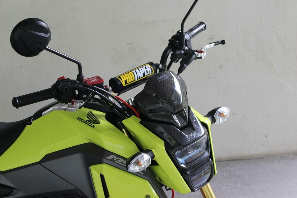 Honda Grom SF Tyga "REAL" Carbon Fiber Fly Screen Front | 1 Piece USA