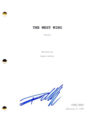 Bradley Whitford Signed Autograph The West Wing Full Pilot Script ...