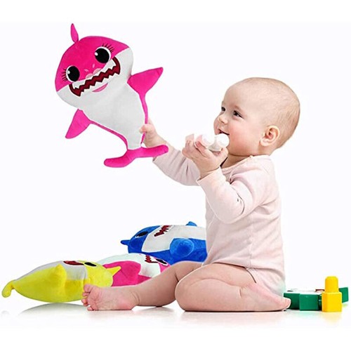 Sing and Light Cartoon Baby Shark Stuffed Toys Kid Plush Toy Party ...