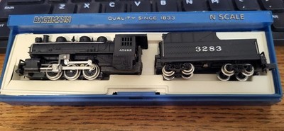 BACHMANN N SCALE USRA 0-6-0 SWITCHER #4802 SANTA FE WITH TENDER #3283 ...