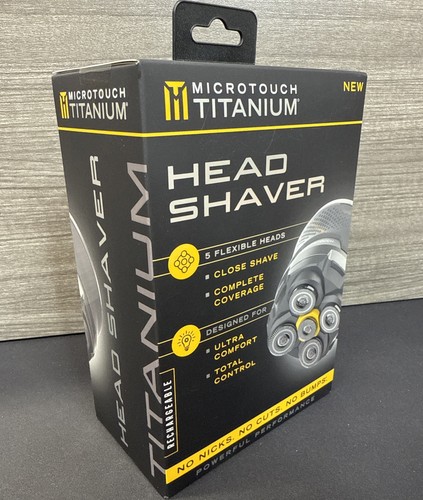 Microtouch Titanium Rechargeable Men's Head Shaver Black - NEW SEALED ...