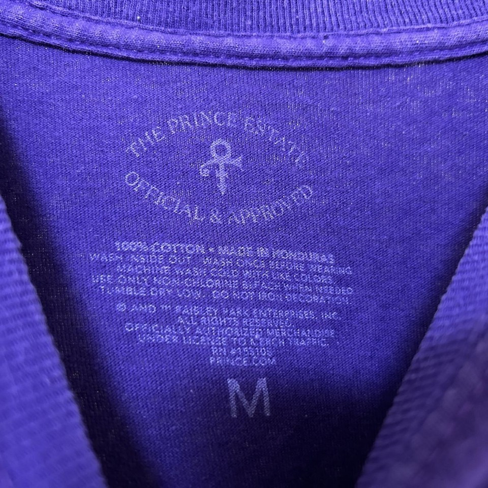 Prince Short Sleeve T Shirt Band Purple Purple Rain Bike Music 2 ...