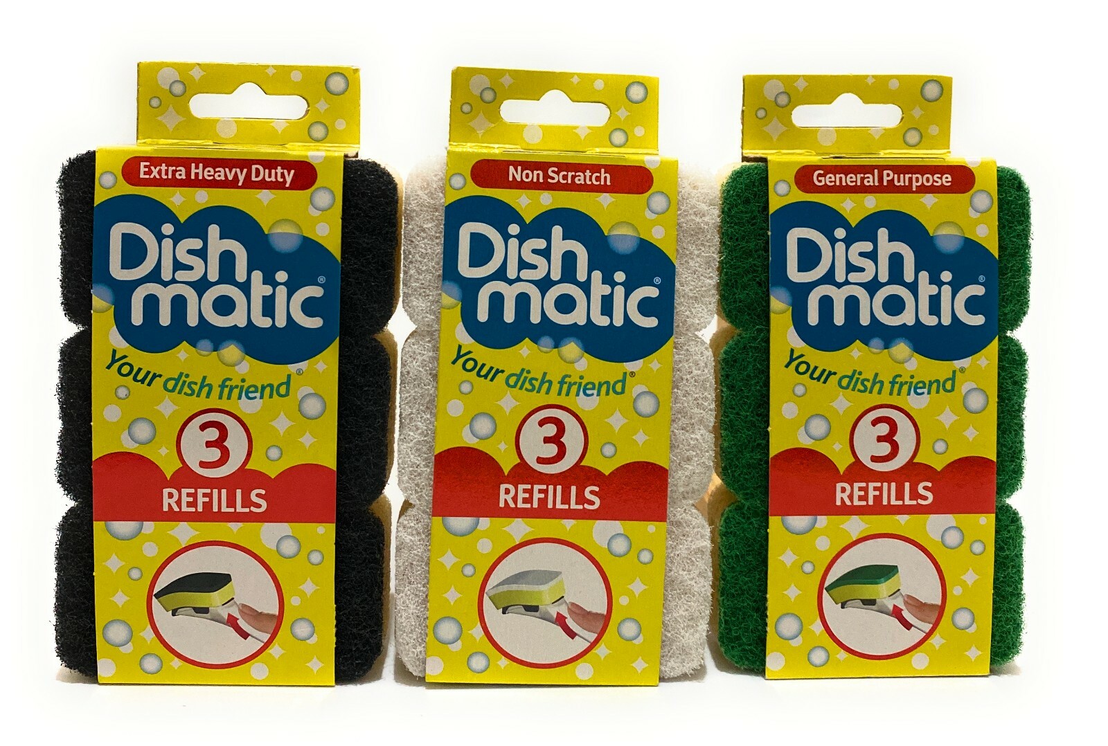 Dish Matic Washing Up Sponge Dispenser Brush Liquid Quality Sponge ...