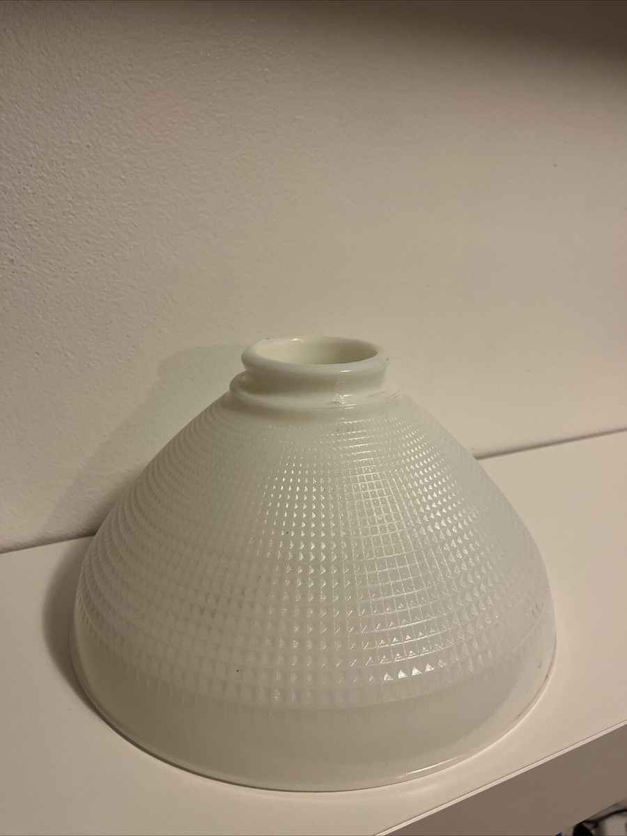 Vintage Milk Glass Waffle Shade