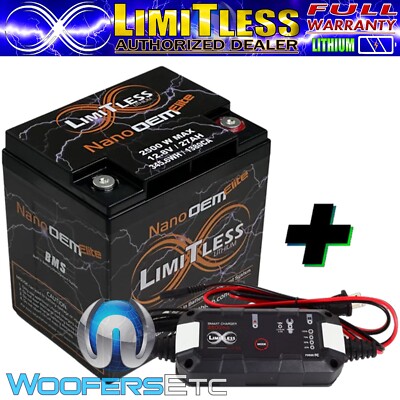 pk LIMITLESS LITHIUM NANO OEM ELITE MOTORCYCLE POWER SPORTS BATTERY ...