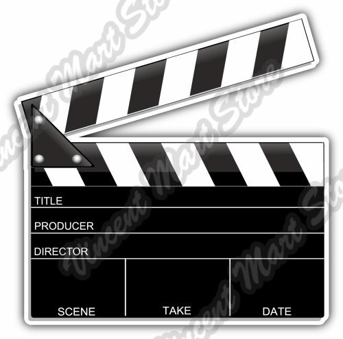 Clapboard Film Movie Hollywood Cannes Actor Car Bumper Vinyl Sticker ...