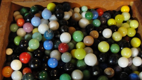 2 pounds of mostly Heaton Agate solid colors marbles game marbles | eBay