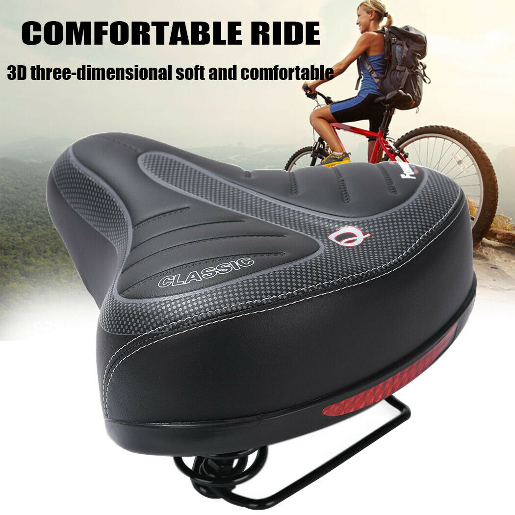 Wide Big Bum Bike Bicycle Gel Cruiser Comfort Saddle Seat Sporty Soft ...