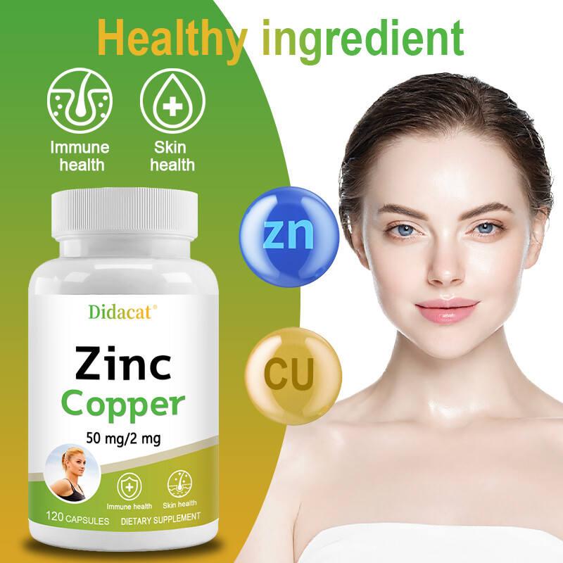 Zinc Copper Supplement - Supports skin health, anti-aging, and boosts ...