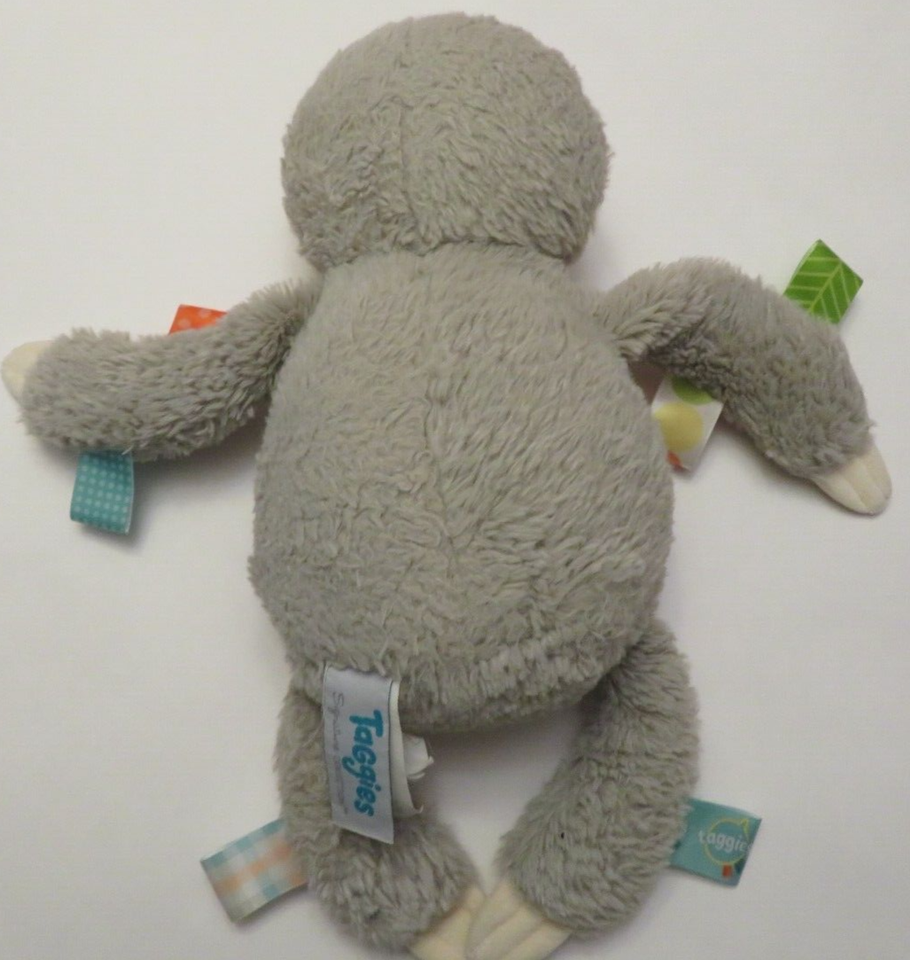 Taggies Sloth Stuffed Animal Soft Sensory 12" Plush Mary Meyer Gray ...