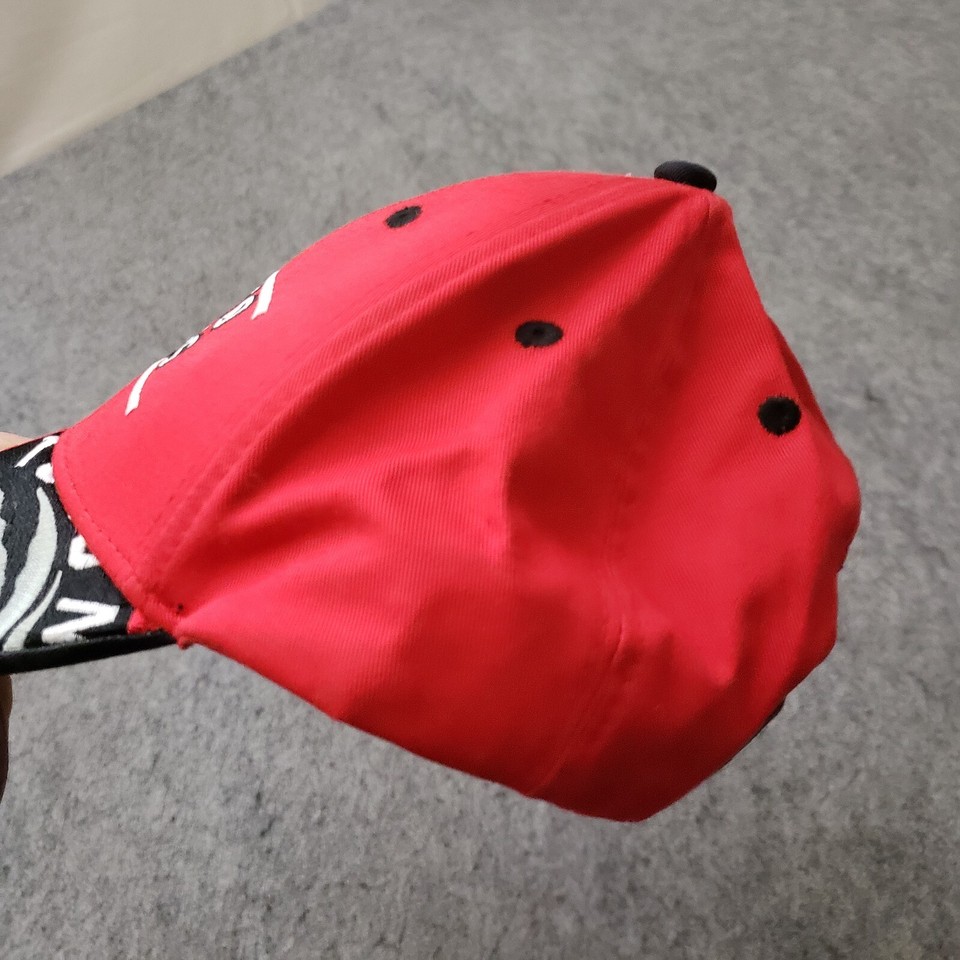 Toronto Raptors Hat Cap Strap Back Red Black NBA Basketball Logo Bar ...