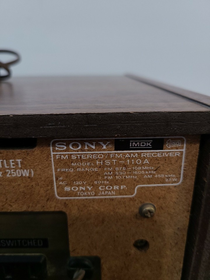 Vintage Sony HST-110 FM Stereo / FM-AM Receiver | eBay