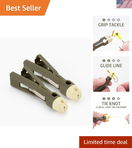 Fishing Knot Tying Tool/Jig Head and Hook Eyelet Grip/Line Threader ...