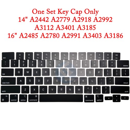 NEW One Set Replacement Keyboard Key Cap Macbook Pro 16" A2485 A2780 ...
