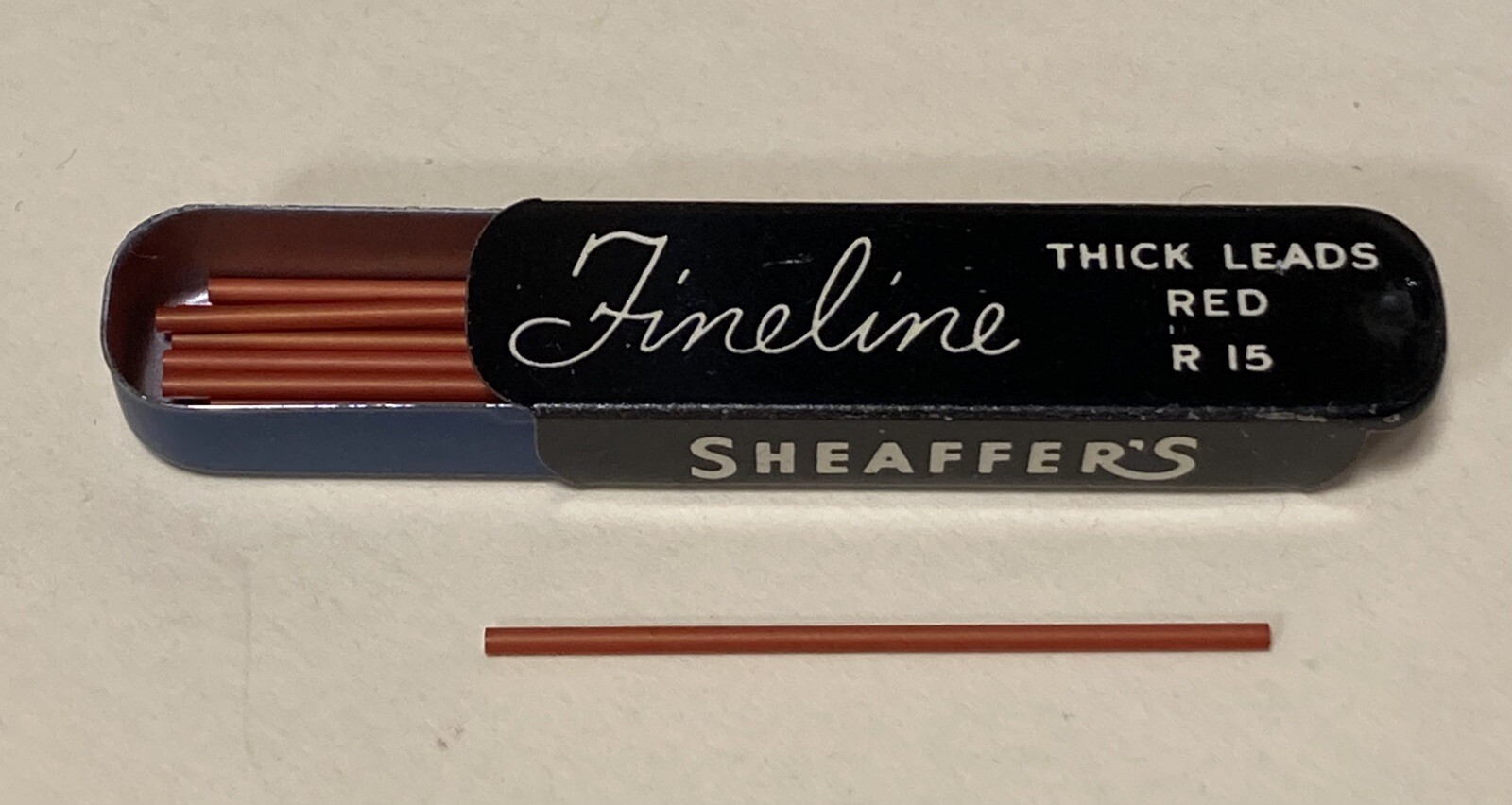Vintage SHEAFFER Fineline Mechanical Pencil Lead RED 1.18mm Metal 12pk ...