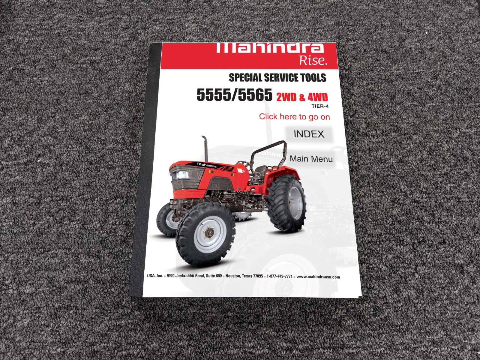 Mahindra 5555 5565 Tier 4 2WD & 4WD Tractor Special Service Tools ...