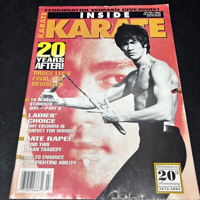 Vintage Inside Karate Magazine July, 1993 Bruce Lee’s Final Day ...