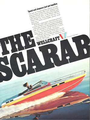 1976 Wellcraft The Scarab Boat Race Racing Watercraft vtg Print Ad ...
