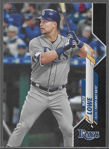 2020 Topps Series 2 Nate Lowe Black /69 Tampa Bay Rays / Texas Rangers ...