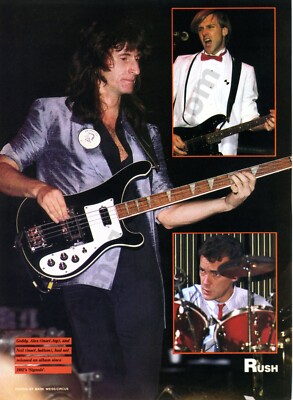 1983 RUSH Geddy Lee Neil Peart Alex Lifeson Magazine Page Photo Great ...