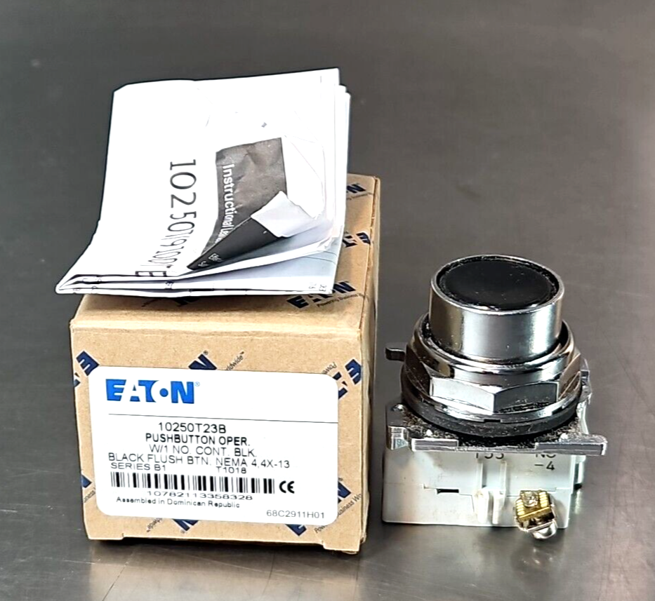 Eaton 10250T23B Ser B1 Push button w/1 cont. blk. Loc4D31 | eBay