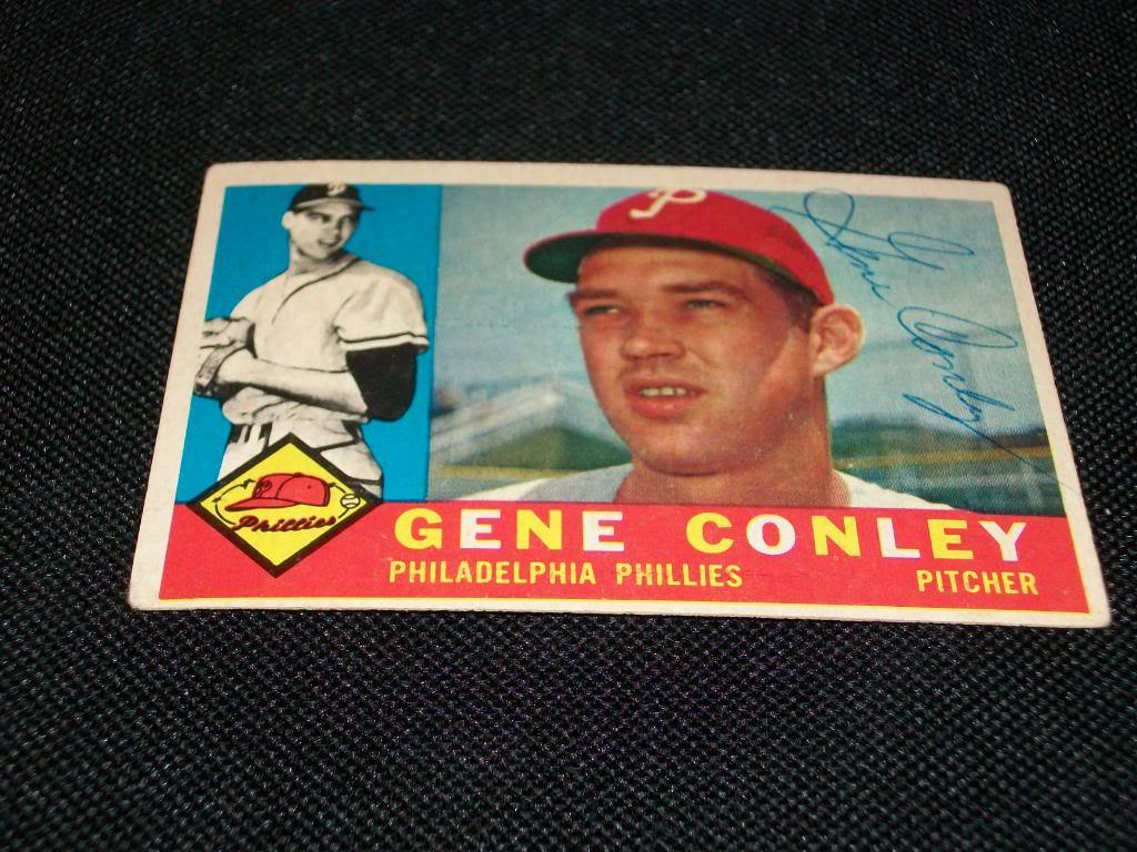 Philadelphia Phillies Gene Conley Auto Signed 1960 Topps Card #293 JSA ...