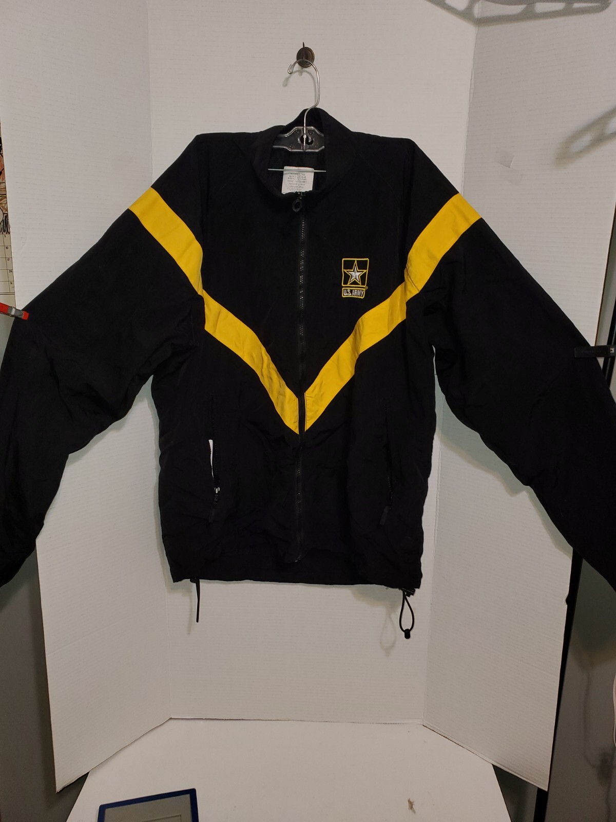 US Army Medium Long Black Gold Winter APFU PT Uniform Jacket | eBay