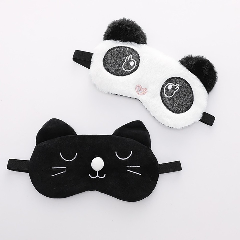 1 Pc Creative Eye Patch Plush Shading Patch Cartoon Snap Eye Mask ...