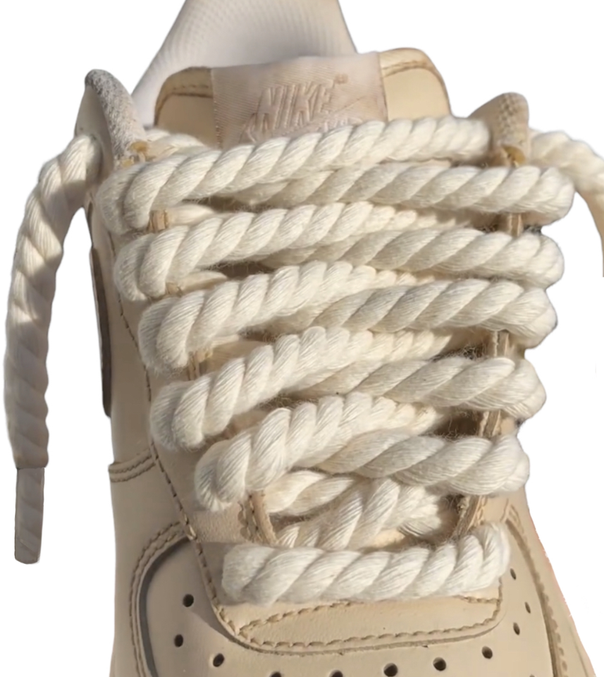 Thick Rope Shoe Laces Travis SB Dunk AJ AF1 Off White Black Braided ...