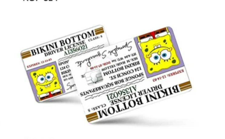 Spongebob Credit Card Front And Back