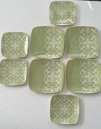 Bed Bath Beyond Melamine Dinner Plates Desert/Salad Plate 8 Total Green ...