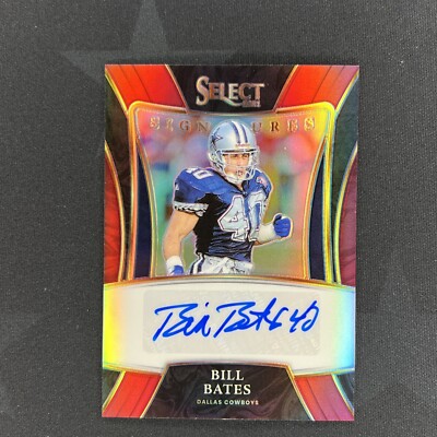 2021 Panini Select Signatures Bill Bates RED Auto /75 #SSP-BBA Cowboys ...