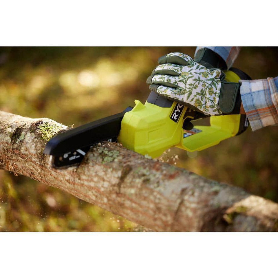Ryobi Pruning Mini Chainsaw Cuts 18V 6 in. Cordless Battery Compact ...