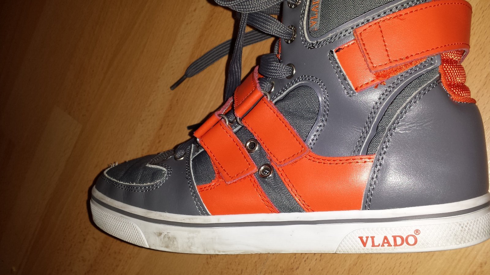 Vlado Footwear Men's Knight II Grey / Orange Hightop Shoes 6.5 | eBay