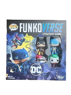Funkoverse DC Strategy Game 4-Pack: Batman, Joker, Harley Quinn ...
