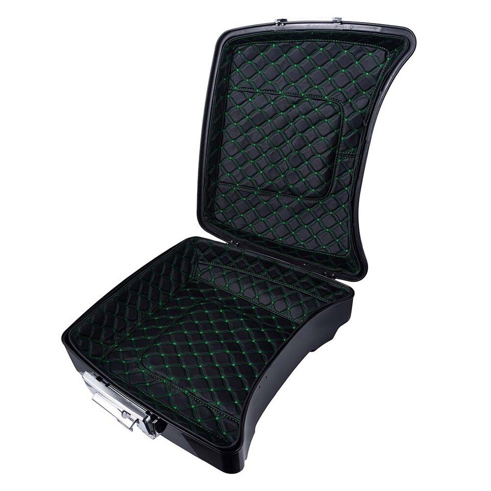 Green Stitching Tour Pak Liner For Advanblack Razor/Harley OEM Chopped ...