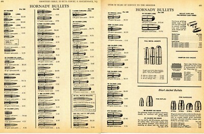 1968 2pg Print Ad of Hornady Rifle & Pistol Reloading Bullets | eBay
