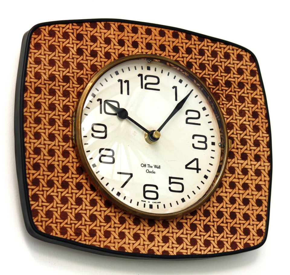 NEW 26cm Wooden Wall Clock - Vintage Retro Mid Century Style French ...