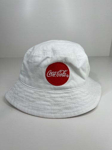 Coke Coca Cola bucket hat white large cotton twill promotional ...