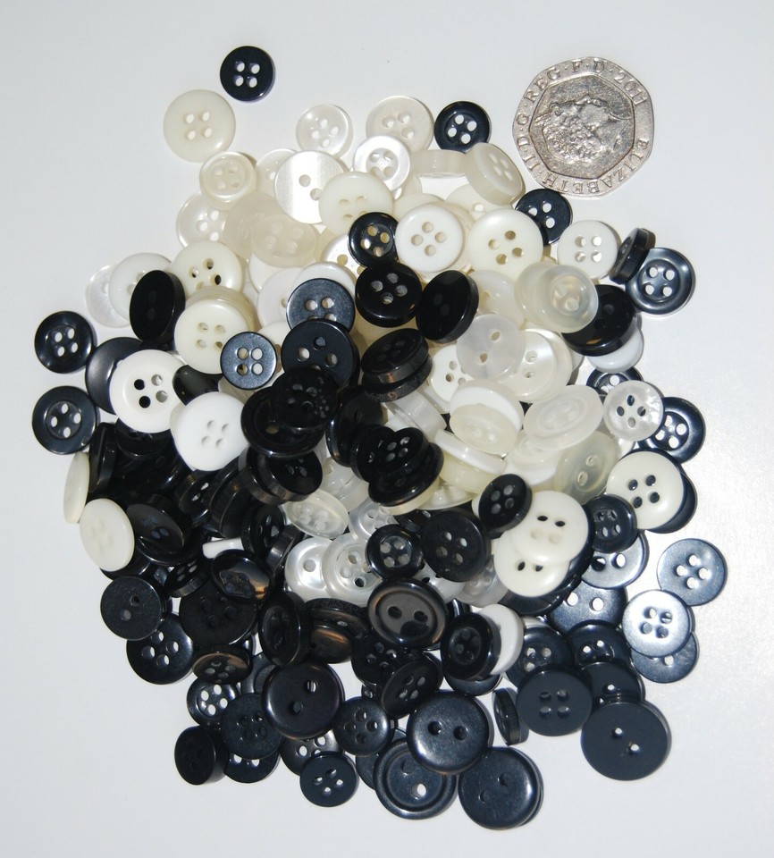 Various Small Buttons Mix Sizes & Weights - Bags Assorted Colours 8mm ...
