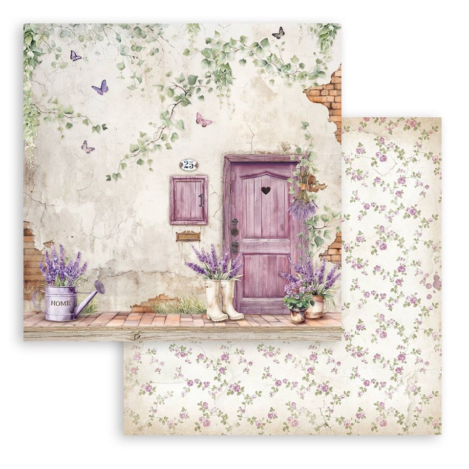 Stamperia Lavender 12" x 12" Double Sided Paper Pad Floral Scrapbooking ...