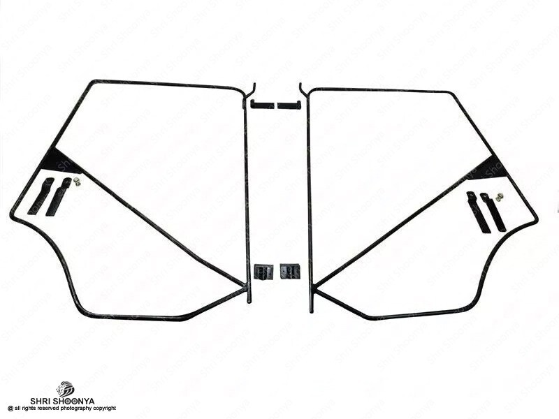 Canvas Half Cabin Soft Top with Frame & Door Frame For Willys Jeep CJ2A ...