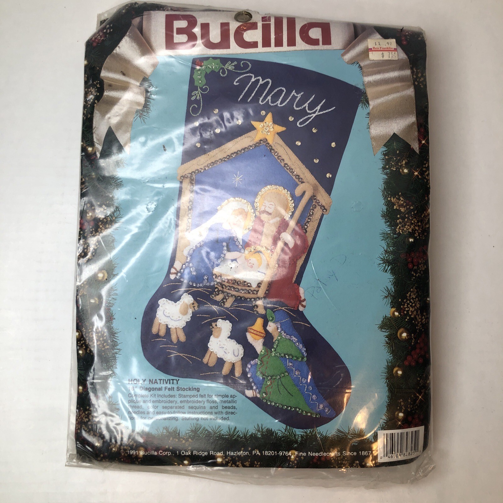 Bucilla Christmas Holy Nativity Felt Stocking Kit Baby Jesus 82825 ...