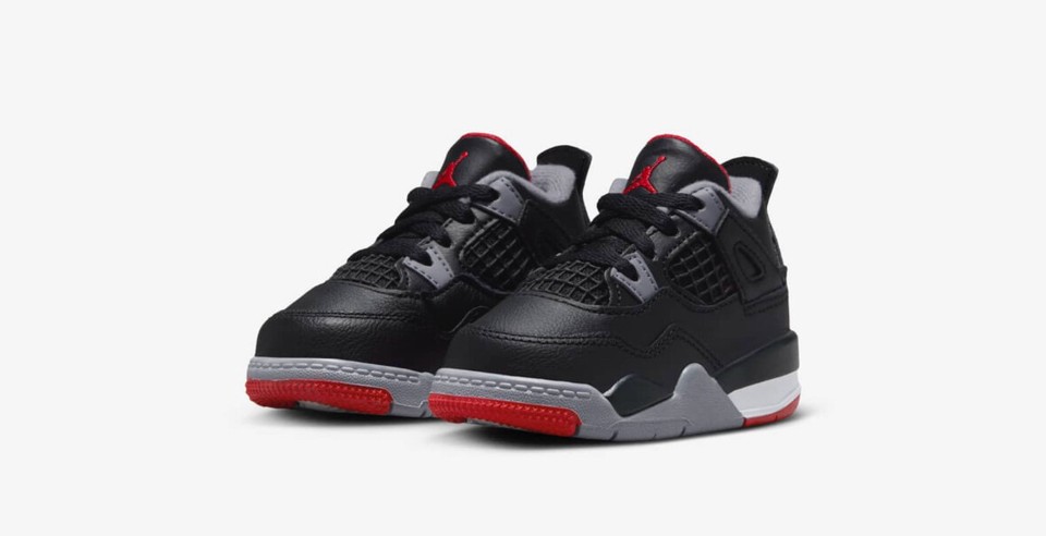 NIKE Air Jordan 4 Retro 'Bred Reimag' BQ7670-006-TD BQ7669-006-PS SIZE ...